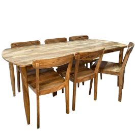 Scandi Mango 190cm Dining Table & 6 Scandi Mango Dining Chairs