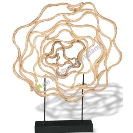 Reclaimed Teak Wrapped Vine Sculpture - Last One Remaining
