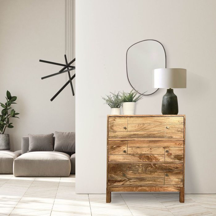 Inset Light Mango Chest of Drawers