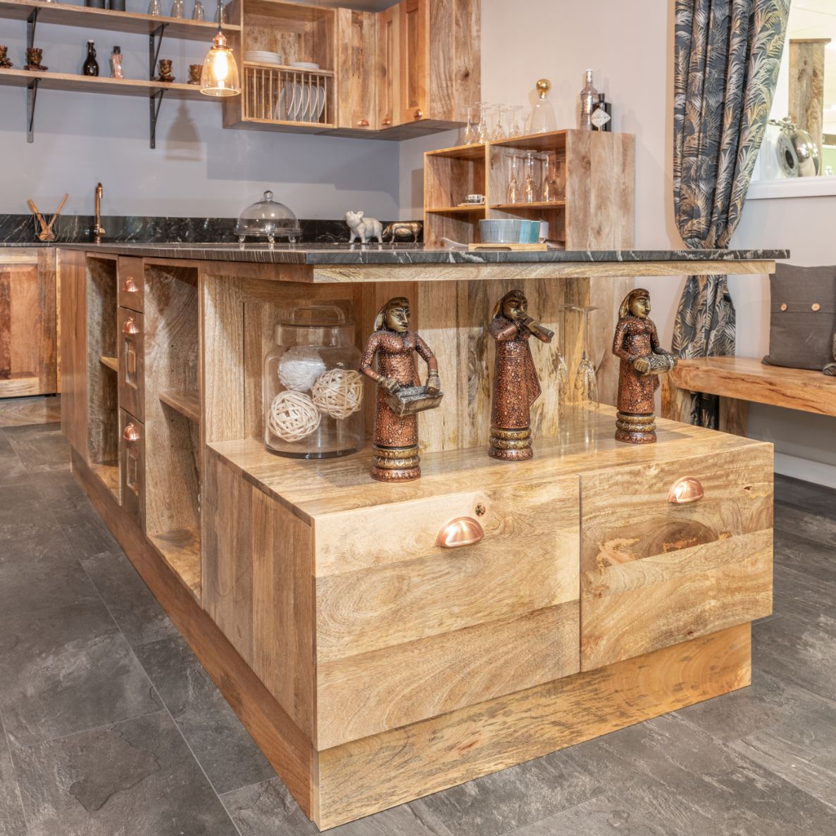 Solid Mango Wood Kitchen Units | Real Hardwood Kitchens